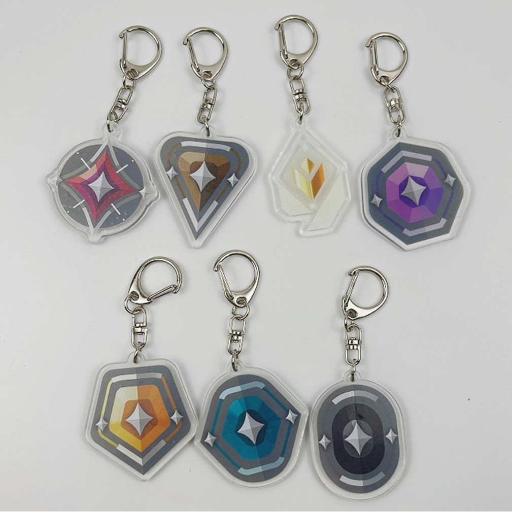 Creative Game VALORANT Acrylic Keychains Double Sides Anime Keyrings ...