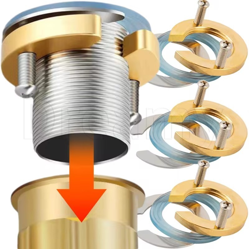 3-1Sets Faucet Anti-loosing Nut Cap Tap - C Type Faucet Fixing Fitting ...