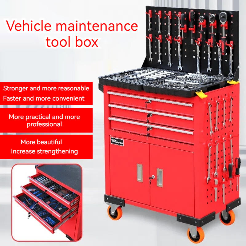 Auto Repair Tool Cart Hardware Toolbox Multifunctional Maintenance Tool ...