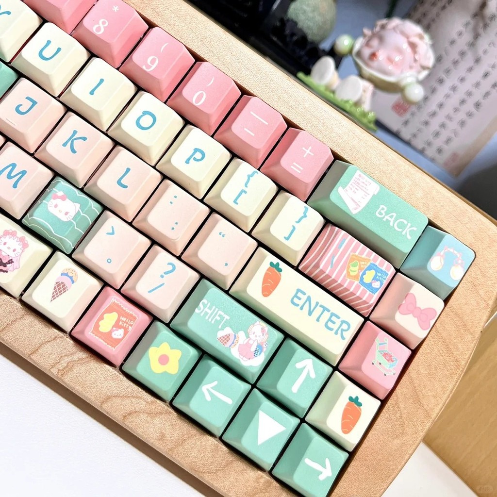 Hello Kitty Keycap Cherry/MOA Profile 130 Keys PBT Five-sided Dye ...