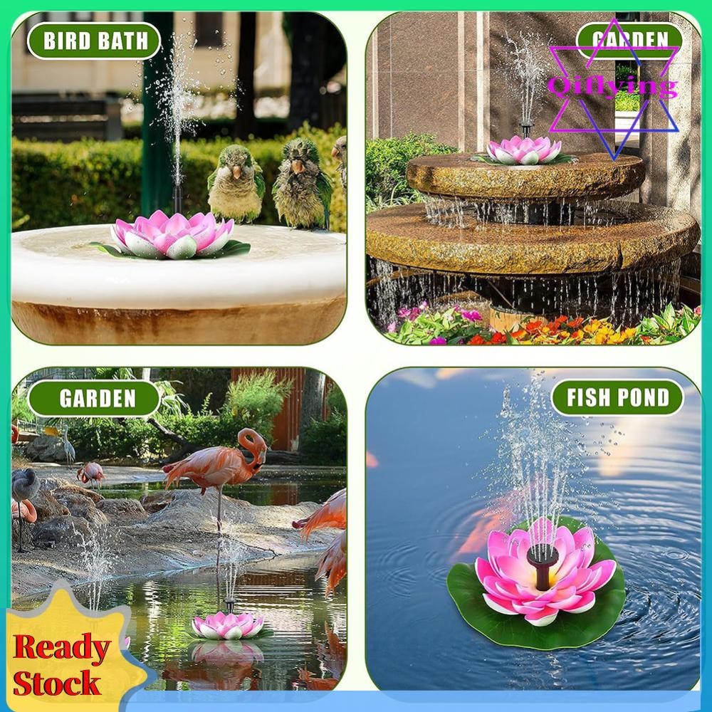 Lotus Solar Water Fountain Brushless Pump Solar Powered Fountain Pond ...