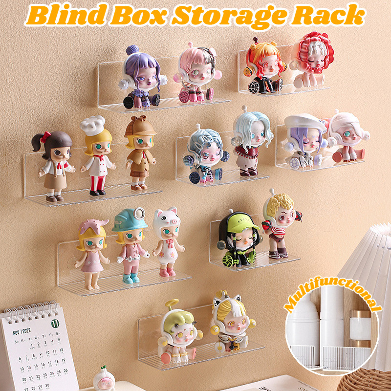 Transparent Acrylic Multi Layer Display Storage Rack DIY Wall Mounted ...