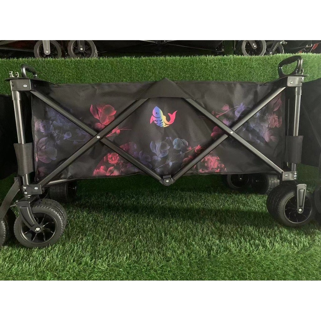 Camping Trolley Camp Chariot Outdoor Travel Portable Folding Car Pull ...