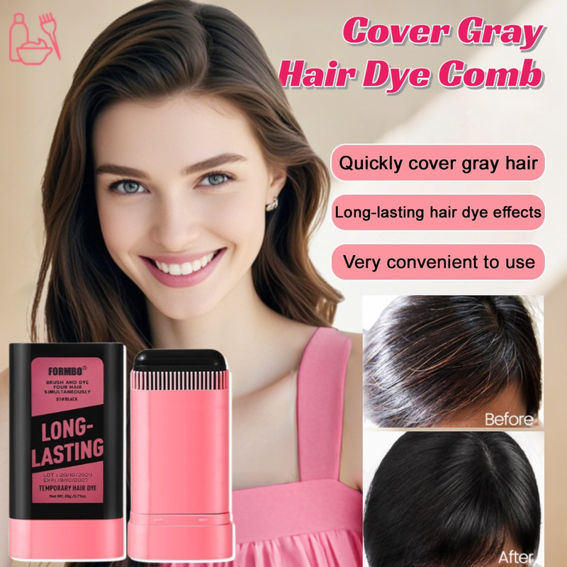 Hair Dye Comb/Hair Color Stick/Disposable Hair Dye Black Brown Non ...