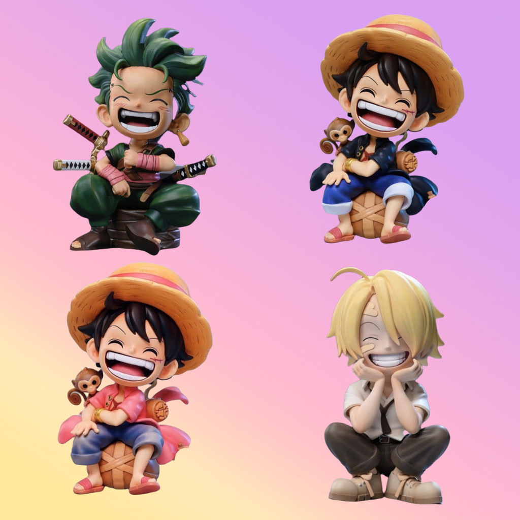One Piece q Version Figure Figure Luffy Sitting Posture Laughing Luffy ...