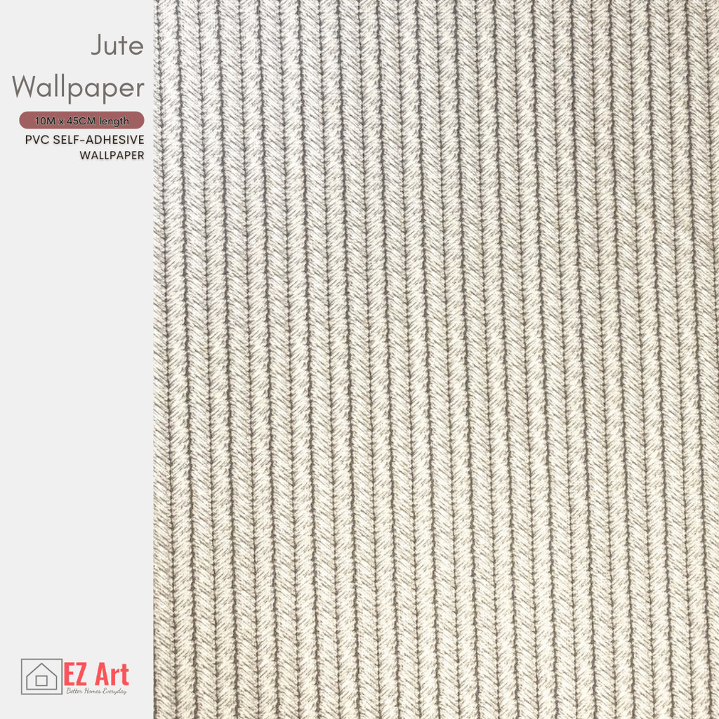 EZ Art Jute Matted Wall Sticker PVC Self Adhesive Wallpaper Waterproof ...