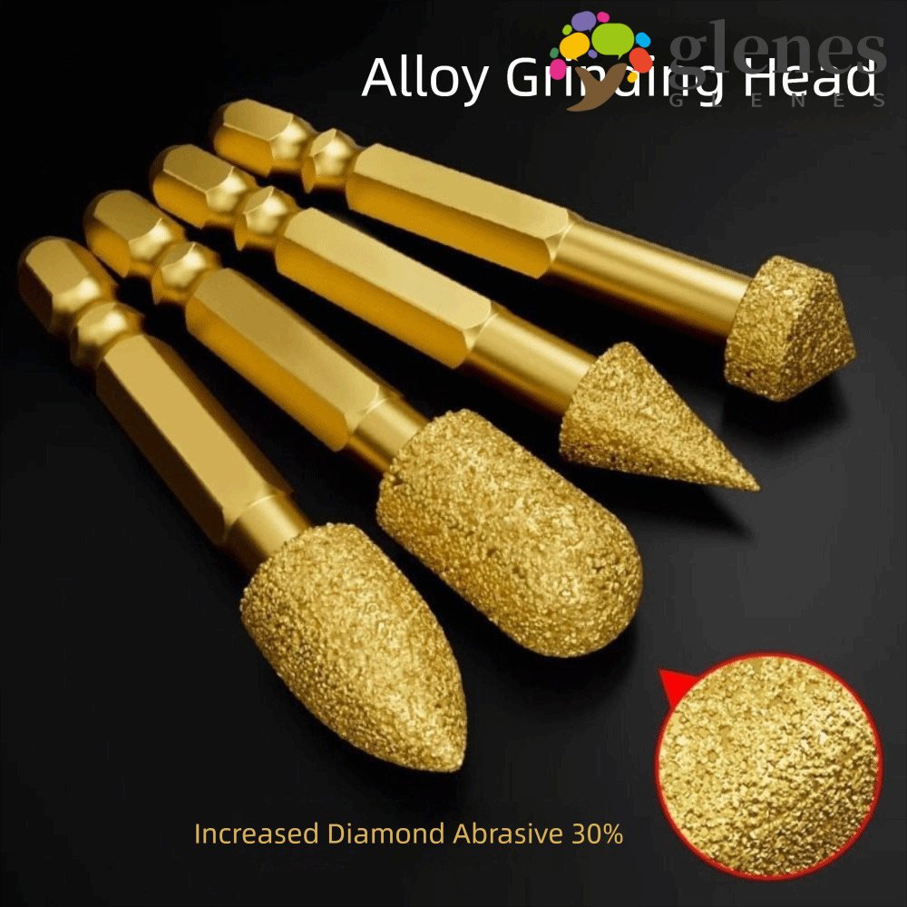 GLENES Adamas Coated Rotary Burrs, Efficient Abrasive Tool Hexagonal ...