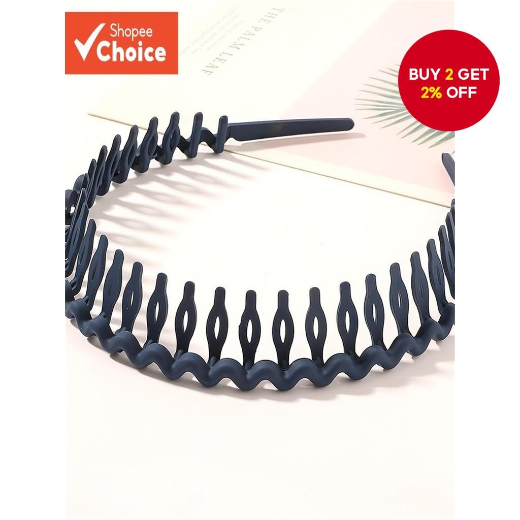 Matte Solid Color Non-Slip Tooth Headband Minimalist Hairband for ...