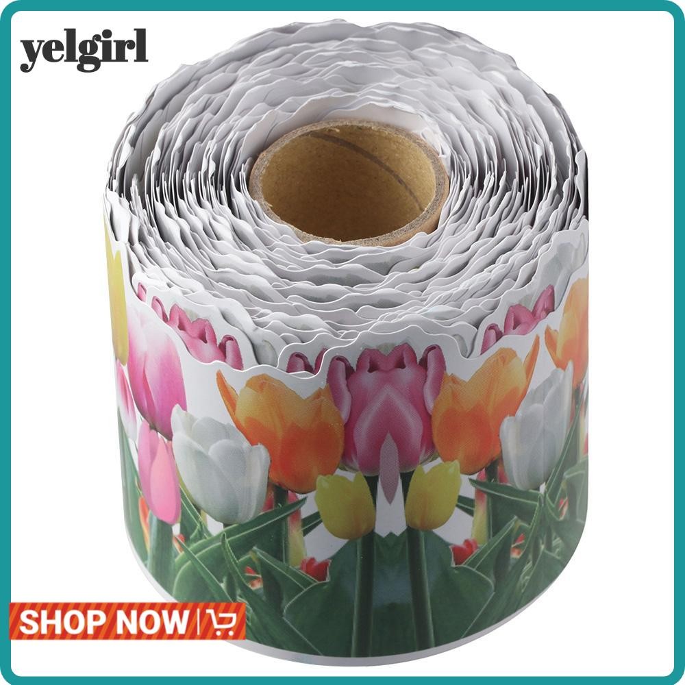 AGLYELGIRL Chalkboard Board Border, Paper 7cm Border Paper, Tulips DIY ...