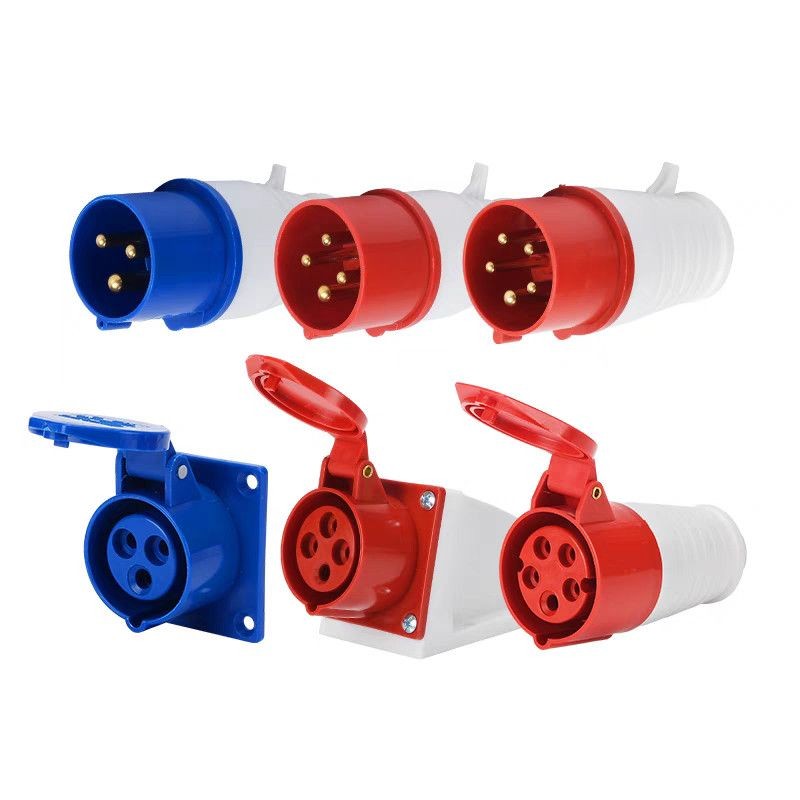Waterproof Industrial Plug Socket Concealed Surface Mounted Connector 3 ...