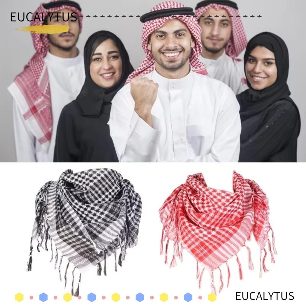 EUCALYTUSPH Head Neck Scarf, Large with Tassel Arab Shemagh Headscarf ...