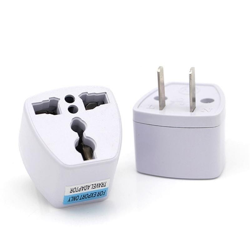 Universal Travel Adapter Power Plug Converter - 2 Pin to 3 Pin ...