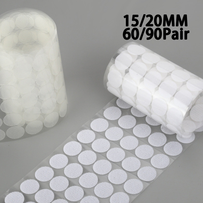 90pair 15/20mm Self Adhesive Velcro Dots Double Sided Felt Stickers ...