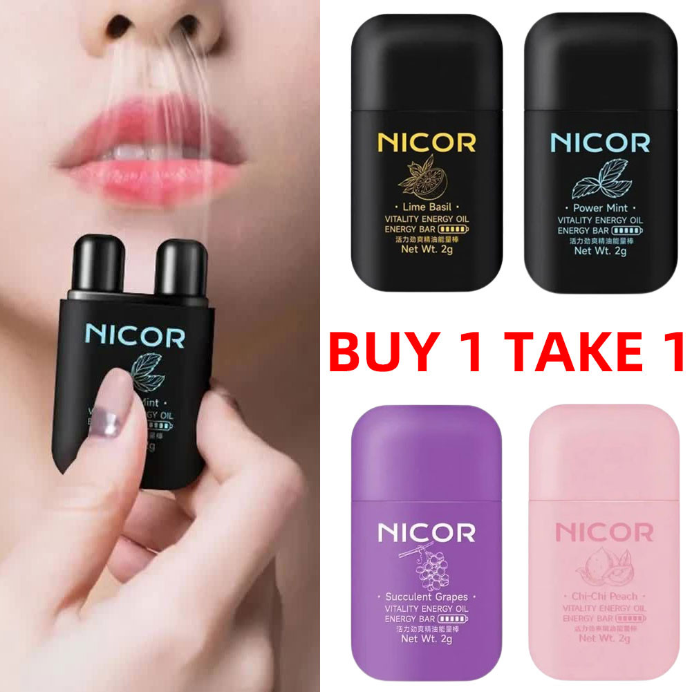 NICOR Cleansing Nasal Herbal Box Essential Double Hole Energy Bar ...