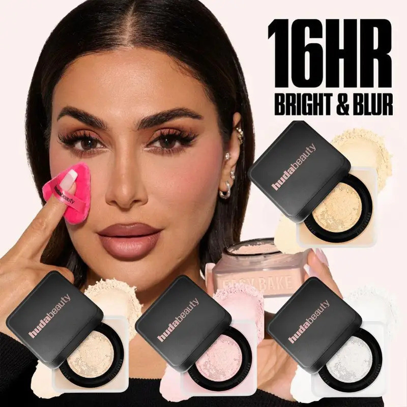 7 colors Oil Control Matte Brighten Loose Powder Huda Loose Baking ...