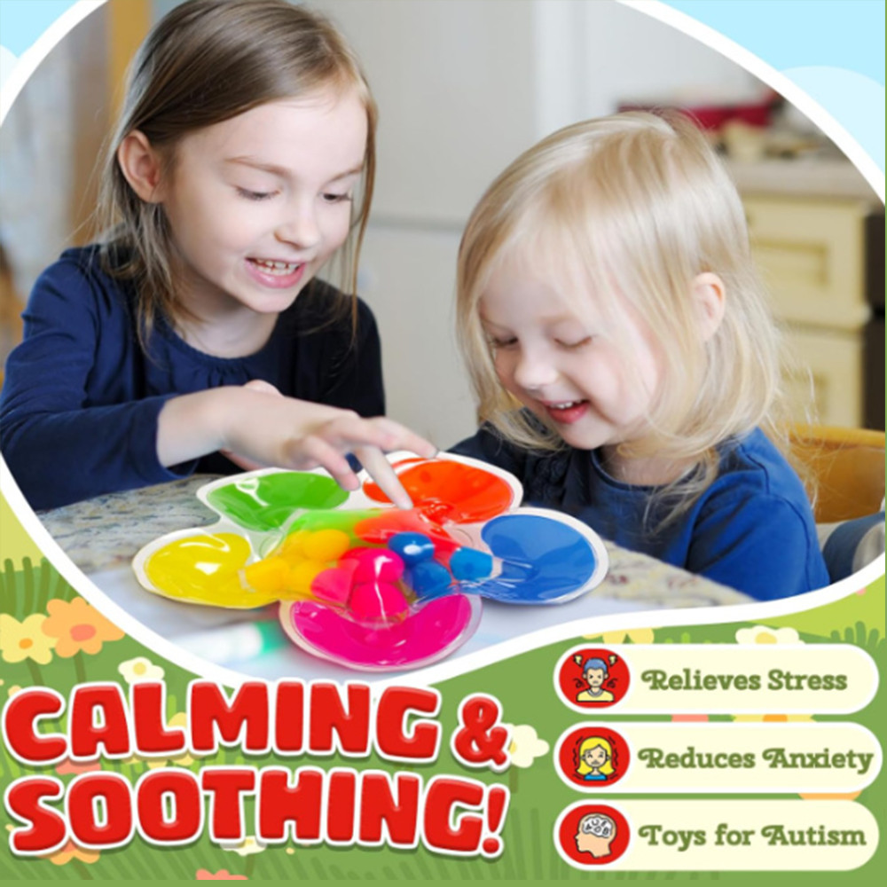 Squishy Tubes Gooey Color Sorting Toy Rainbow Squeezing Learning Game ...
