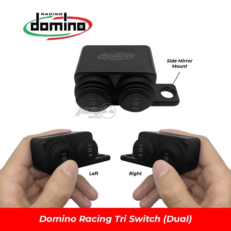Domino Dual 3-Way Switch Universal Side Mirror Mount Plug & Play Made ...