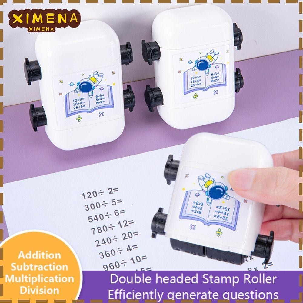 XIMENA Math Rolling Stamp, 2-in-1 Reusable Math Roller Stamp, High ...