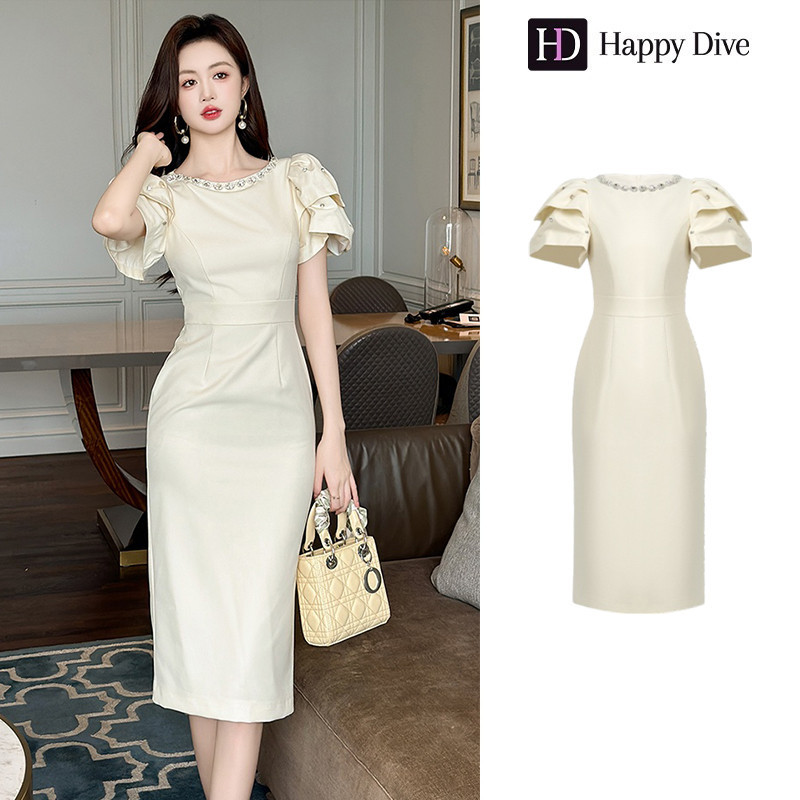 Happy Diva Women's Summer Elegant White Slim Dresses Formal Party ...