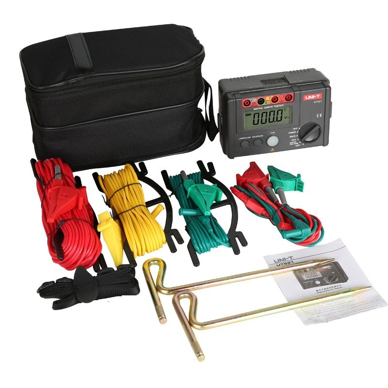 RQ+＞UNI-T UT522 Digital Earth Ground Resistance Tester Lightning Rod ...