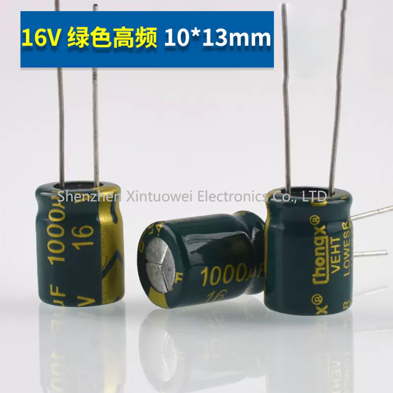 10Pcs/lot 16V 1000UF Long Life Direct Insertion Aluminum Electrolytic ...