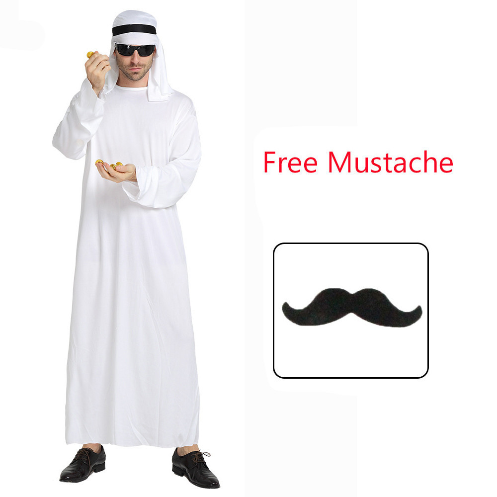 Arab Arabian Sheikh Costume for Adult Men Middle East Clothes Sultan ...