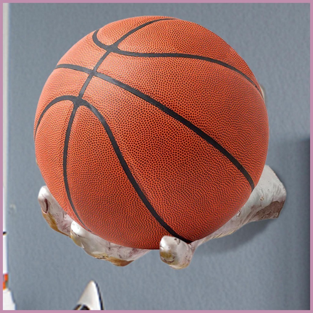 Hand Sculpture Ball Holder Wall Mount Basketball Display Art Shelf Hand ...