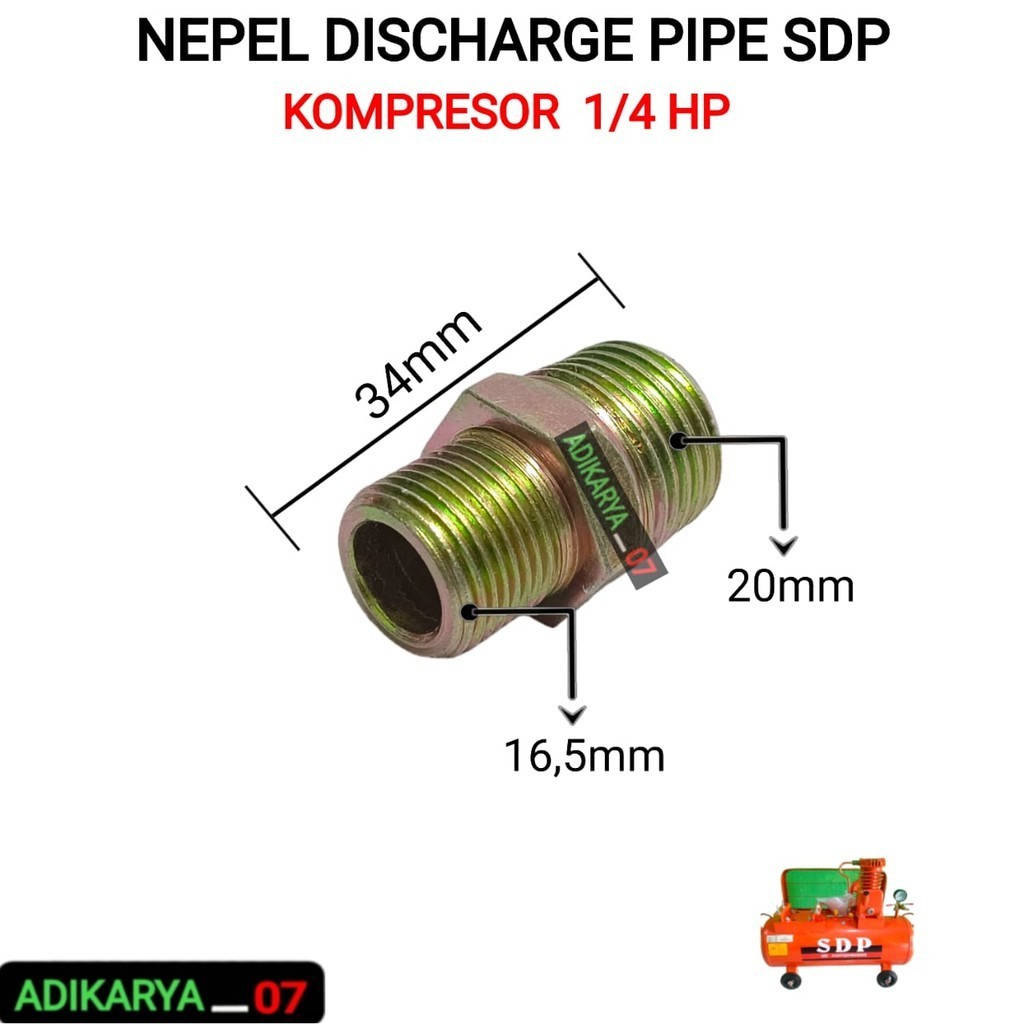 Double Nepel Discharge Pipe SDP Nepple Brass Brass Double Nepel Drat ...
