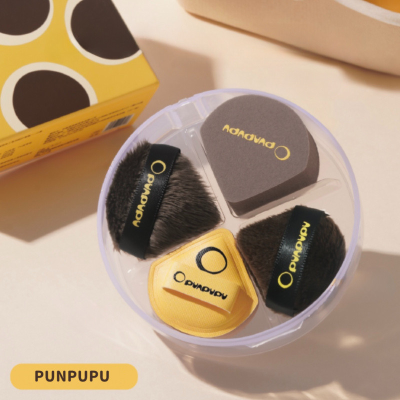 PUNPUPU Powder Puff Mini Pudding Series Powder Puff Set Portable Blush ...
