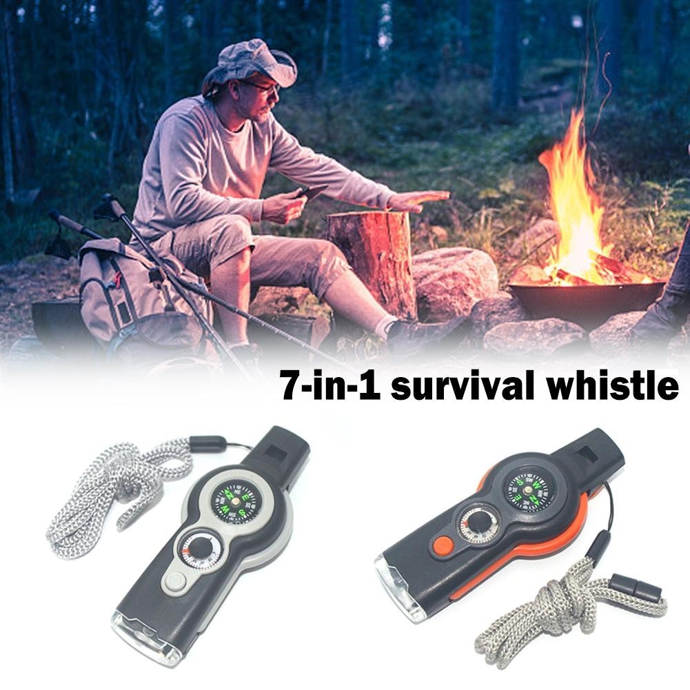 7 in 1 Military Survival Whistle Multi-function Emergency Compass ...