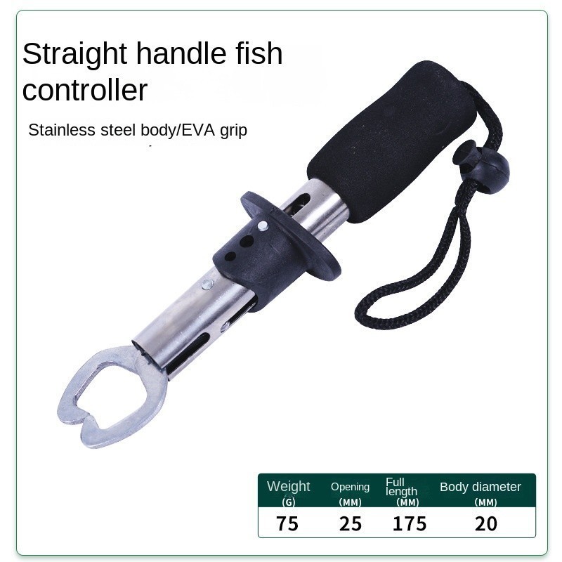Caviar handle handle Portable stainless steel fishing grip grip grip ...