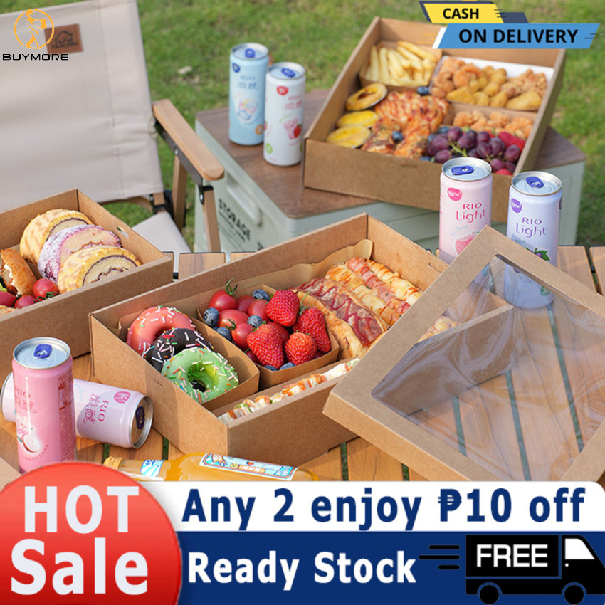 【Local Delivery COD】Kraft Paper Picnic Box Handmade Packaging Boxes ...