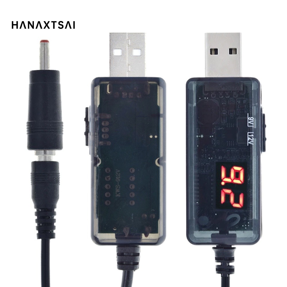 USB Boost Converter DC 5V to 9V 12V USB Step-up Converter Cable + 3.5x1 ...