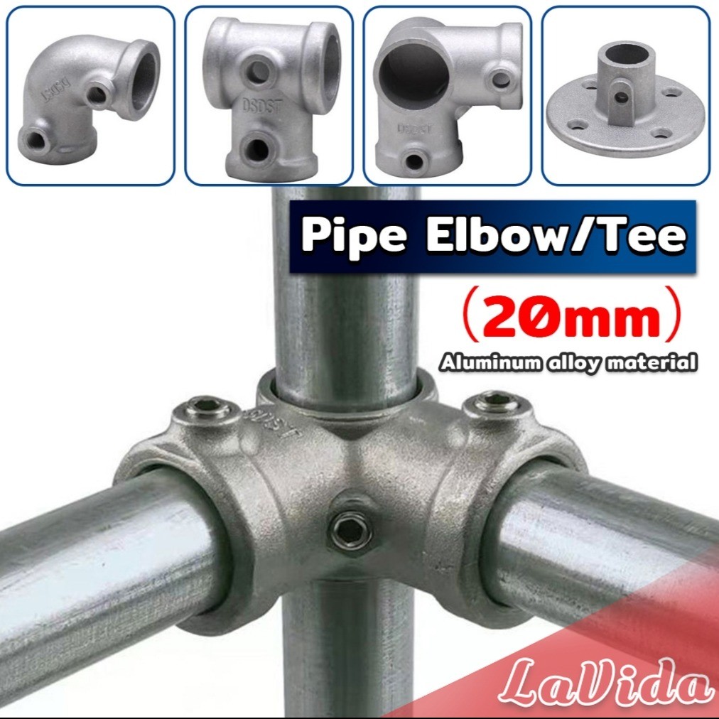 Pipe Fitting Connections Pipe Elbow/Tee for DIY Shelf Bracket/Plumbing ...