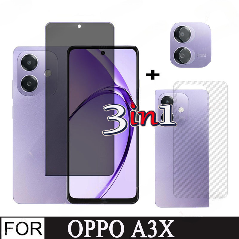 Oppo A3x Matte Privacy tempered Glass For OPPO A40 A60 A80 A3X A5 A3 ...