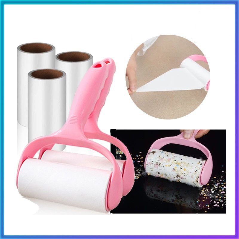 Clothes Pet Hair Roller Cleaner Tearable Roll Paper Sticky Dust Remover ...