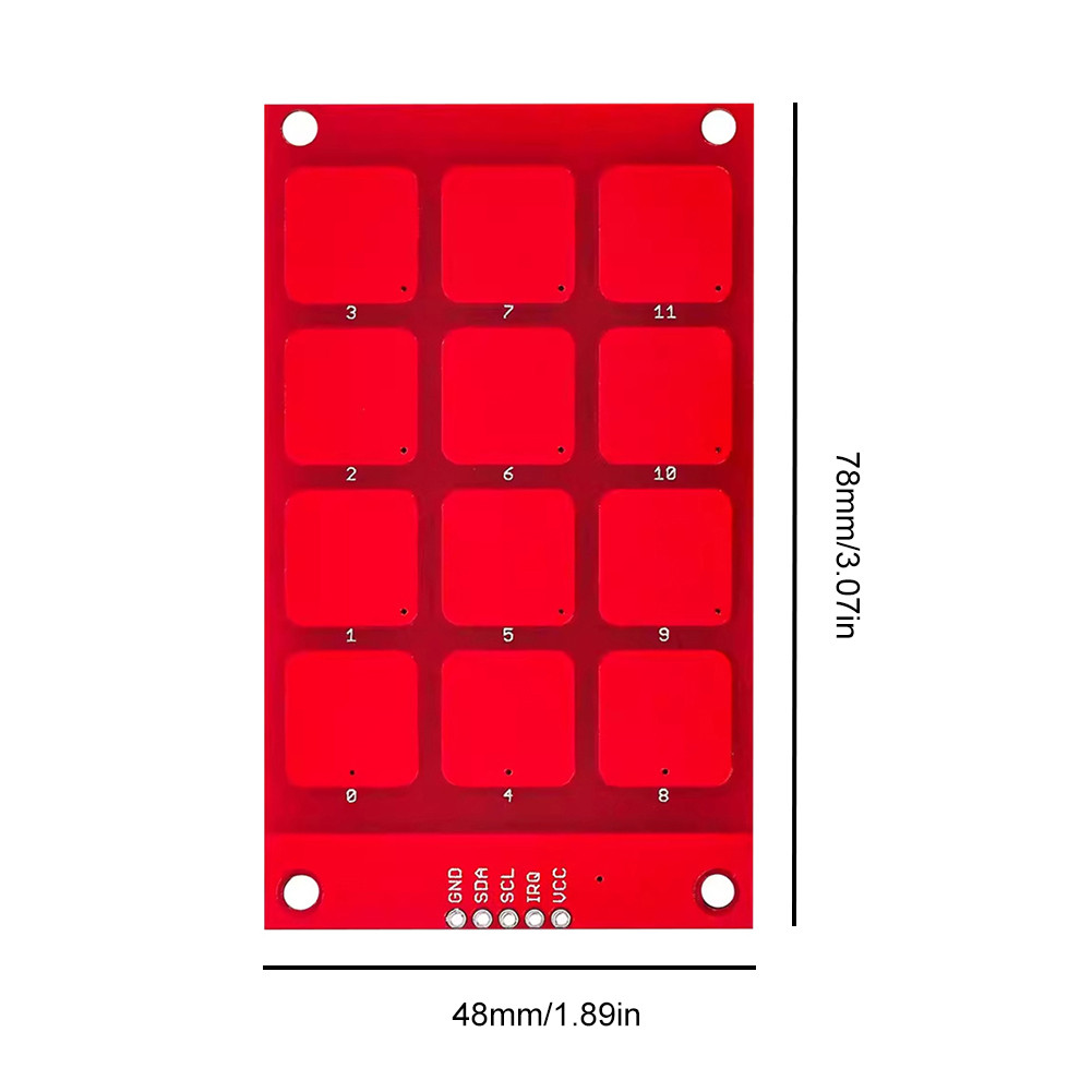 Mpr121 Capacitive Touch Sensor Module 3x4 Buttons Keys Keyboard I2c 6398