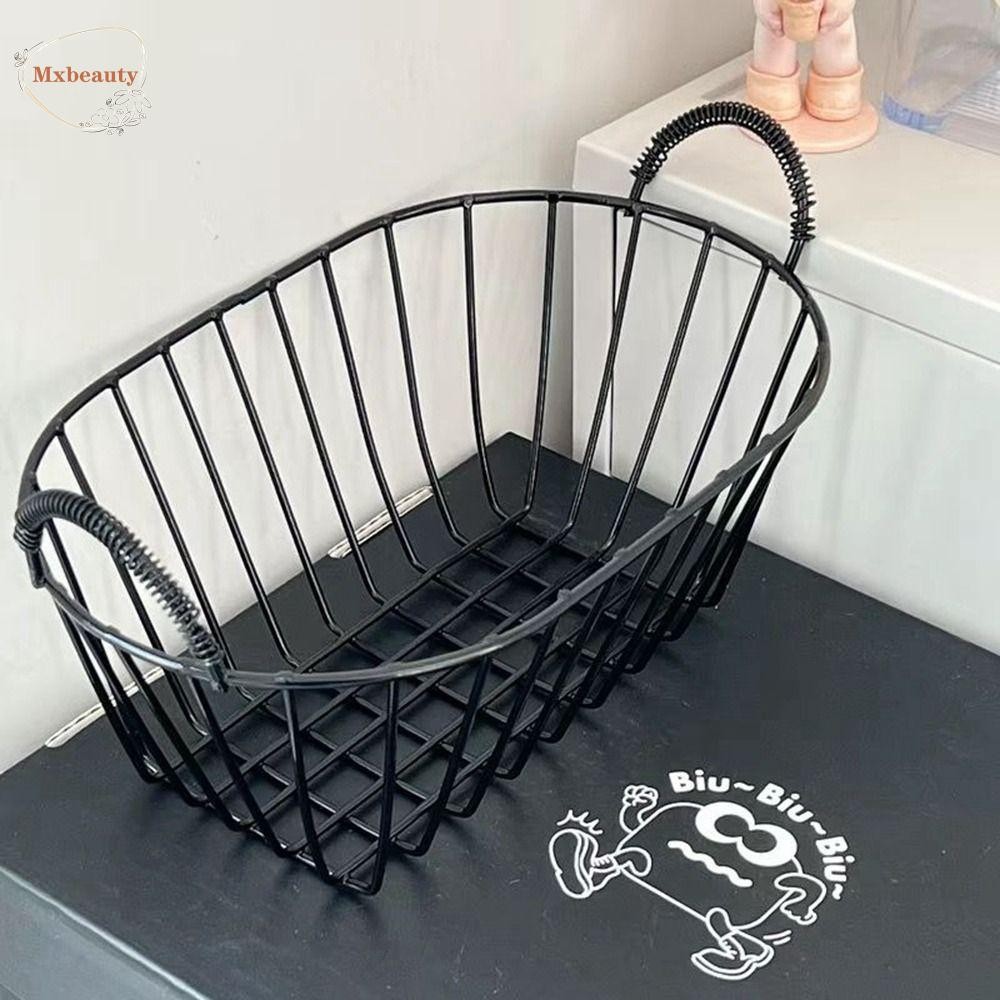 MXBEAUTY Iron Bread Baskets, Small with Handle Wire Storage Basket ...
