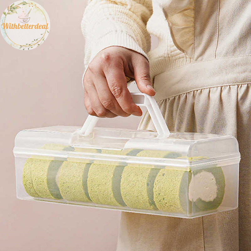 Withbetter Bread Box With Handle Reusable Plastic Bread Container Toast ...