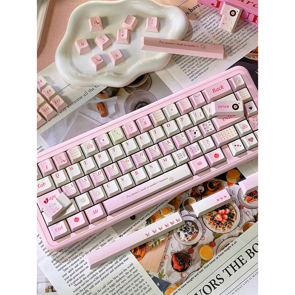 Love Note Keycaps Pink dopamine 1.7mm Thickness PBT Cherry/MOA profile ...