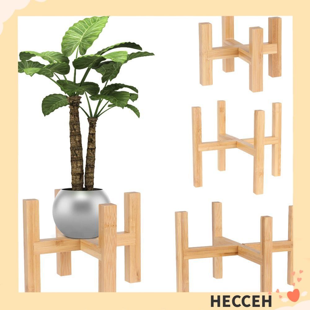 HECCEH Bonsai Display Stand Bamboo Home Decoration Plant Wooden Rack ...