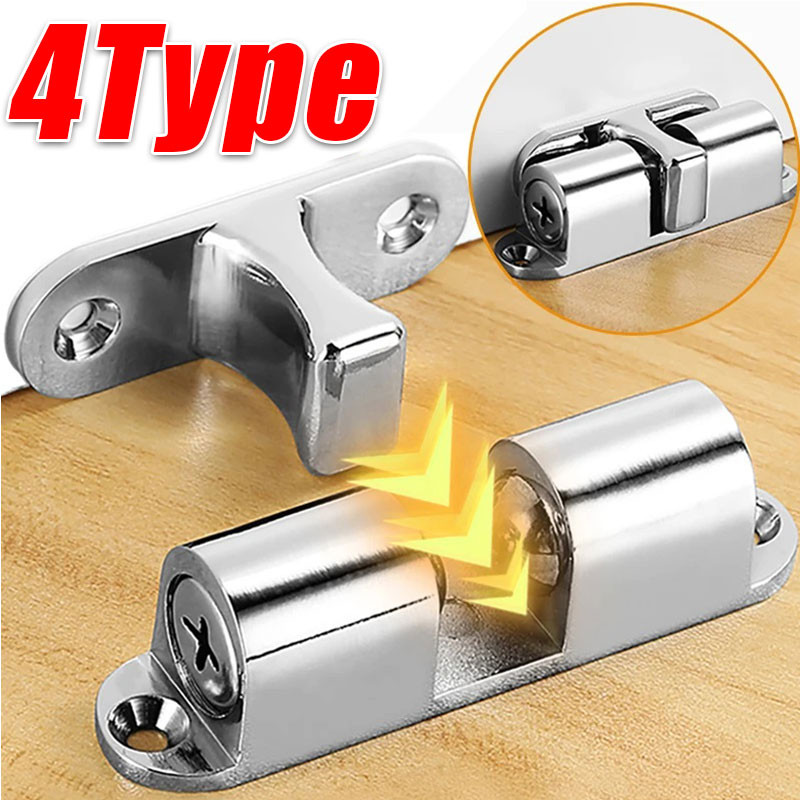 Cabinet Copper Touch Beads Lock / Self-Locking Door Spring Clip Latch ...