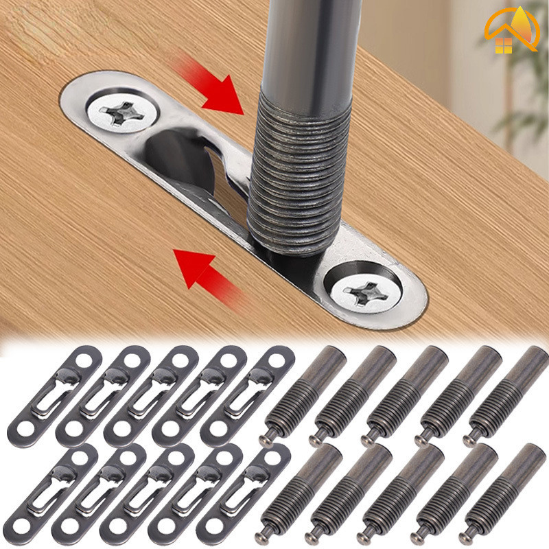 5 Sets Invisible 2-in-1 Elastic Cabinet Layer Board Connector Lock ...