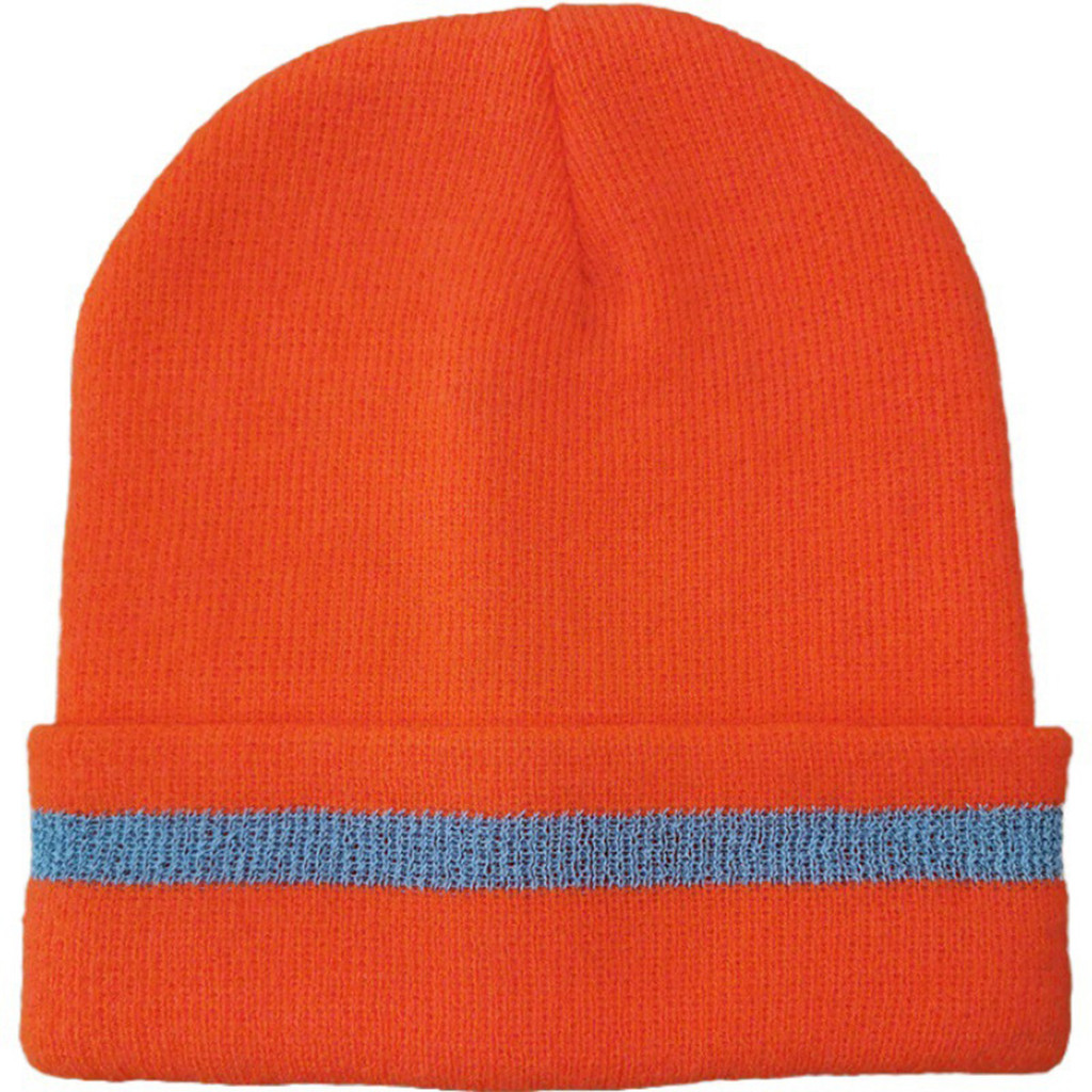 NUSERW Unisex Reflective Stripe Knitted Hats Beanies Luminous Outdoor ...