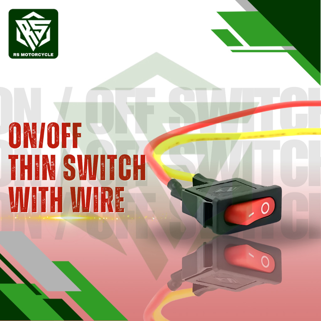 [RIDE SAFE] MOTORCYCLE ON OFF SWITCH THIN WITH WIRE | Shopee Philippines