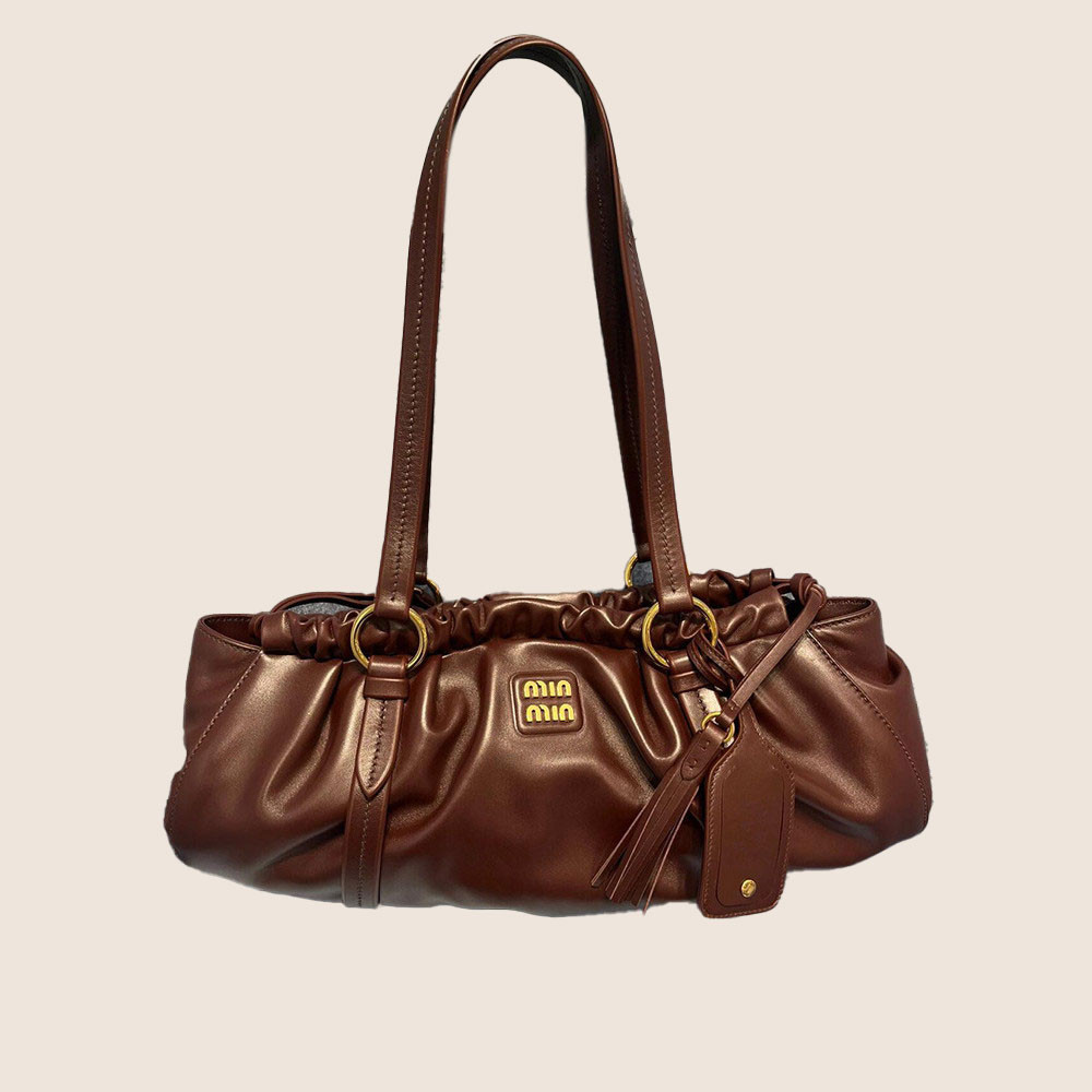 2024 Autumn Retro Letter Hot Girl Pleated Underarm Backpack Shoulder ...