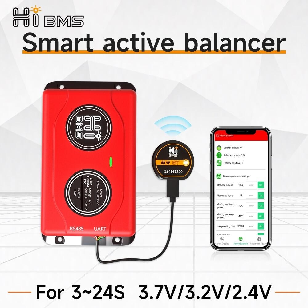GG+HIBMS Smart Active Balancer Bms Lifepo4 Active Equalizer 4S ...