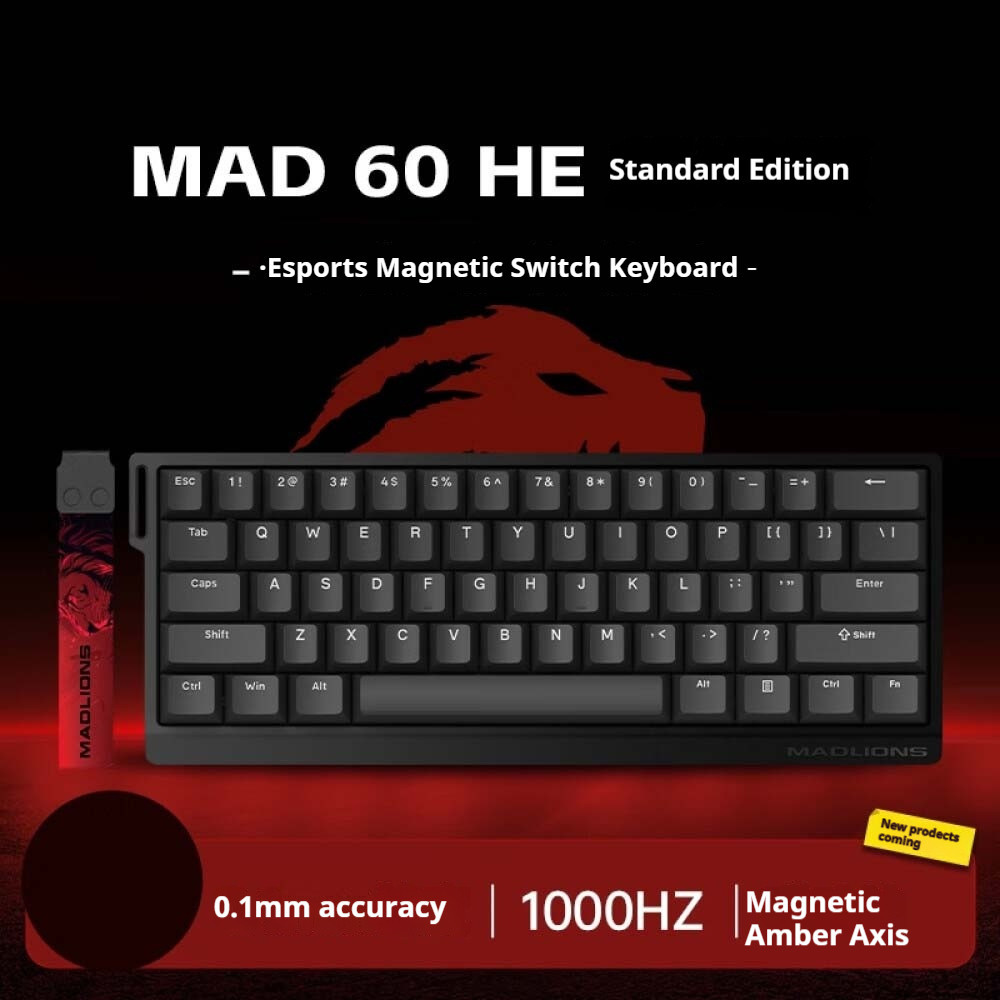 MADLIONS MAD 60/68HE Eesports magnetic axis keyboard with streamlined ...