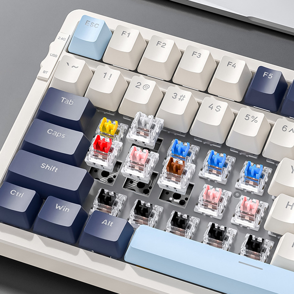 K8 Wireless Mechanical Keyboard 100 Keys Bluetooth-Compatible Keyboard ...