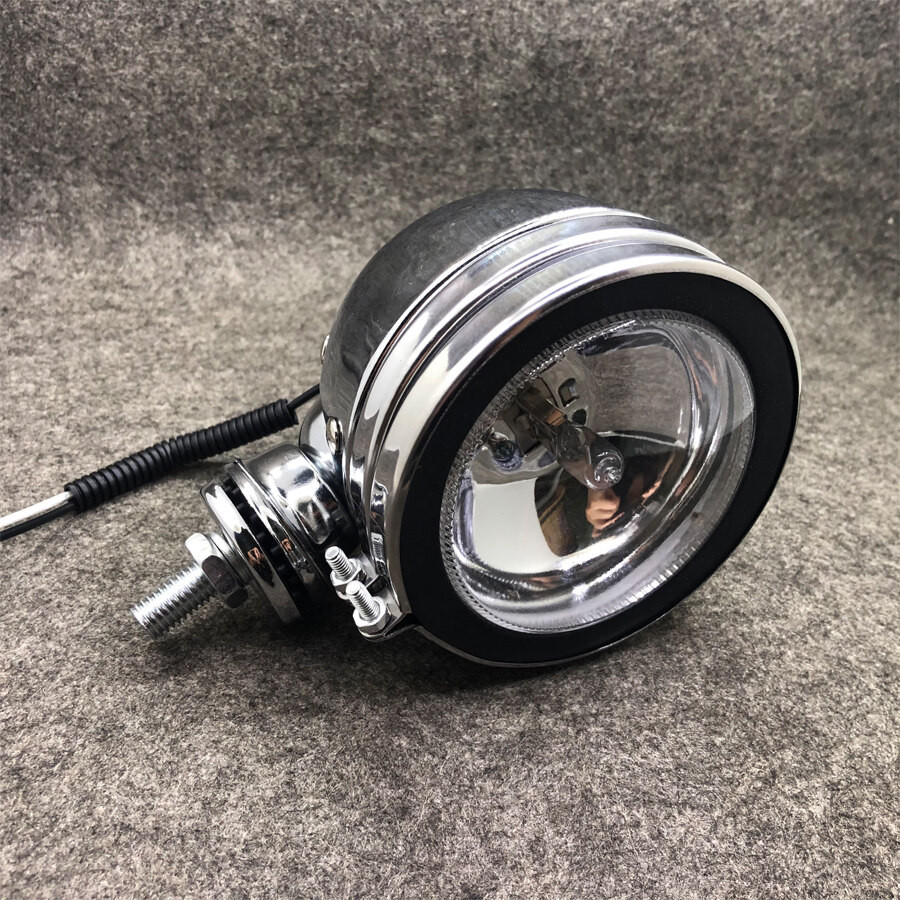 nxp-10MM Chrome Metal Universal Motorcycle Spot Light Auxiliary Fog ...